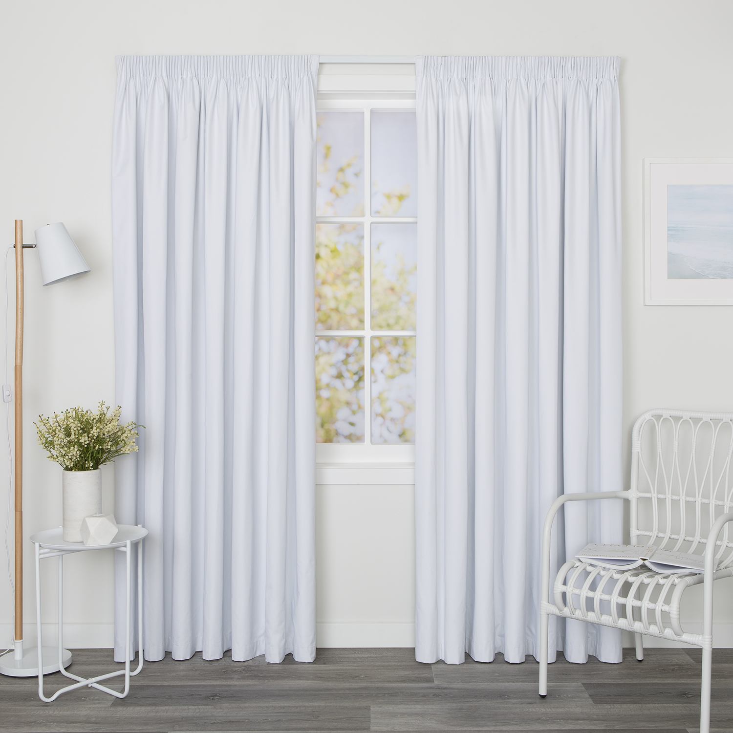 Blockout Lining Curtain White Readymade Pencil Pleat Lining Curtain Curtain Studio buy curtains online